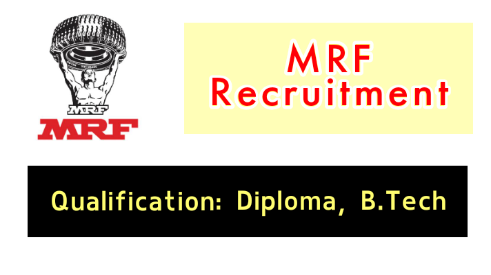 MRF Recruitment 2022 – Tech Treasure